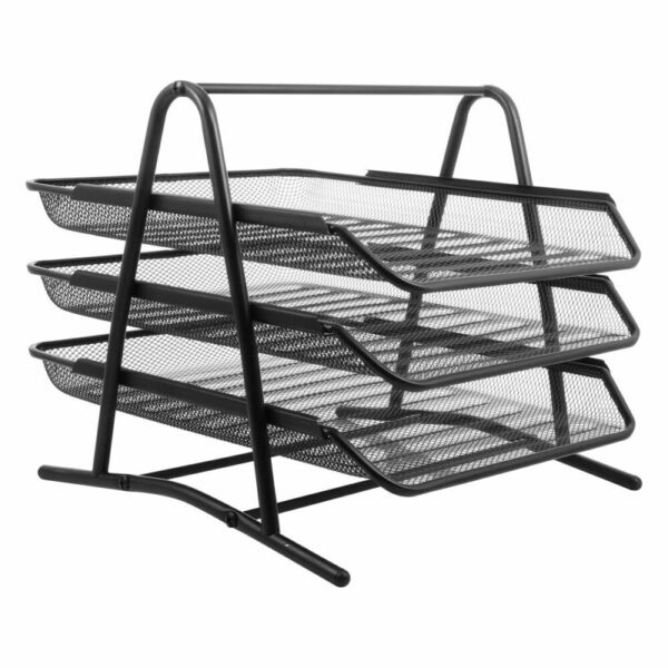 Bandeja porta documentos rejilla metálica 3 niveles - Joyas Variedades ...